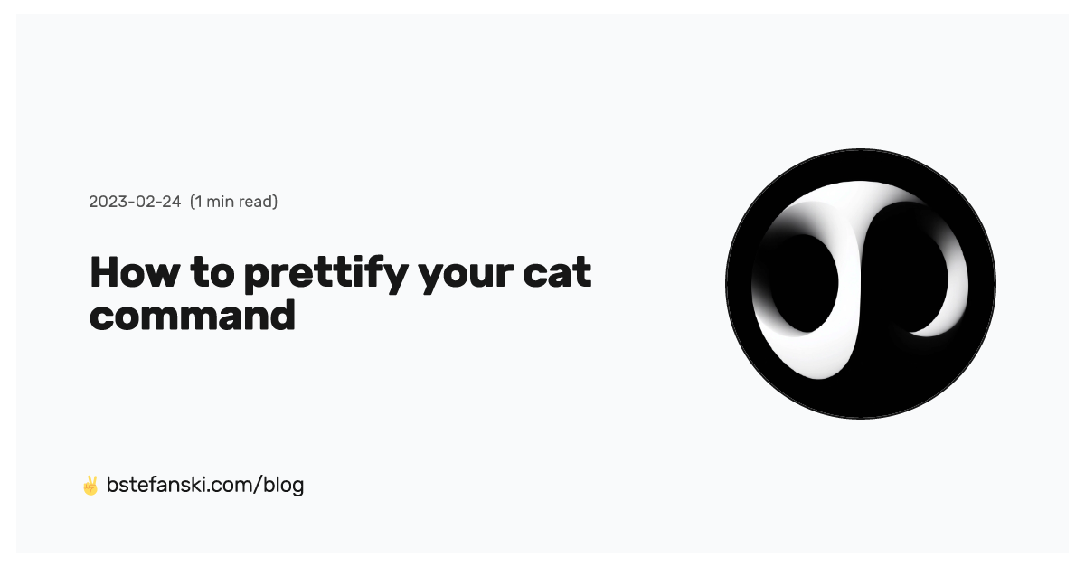 How to prettify your cat command