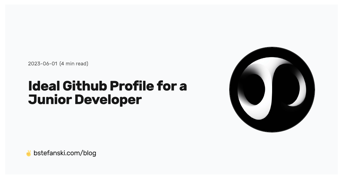 Ideal Github Profile for a Junior Developer