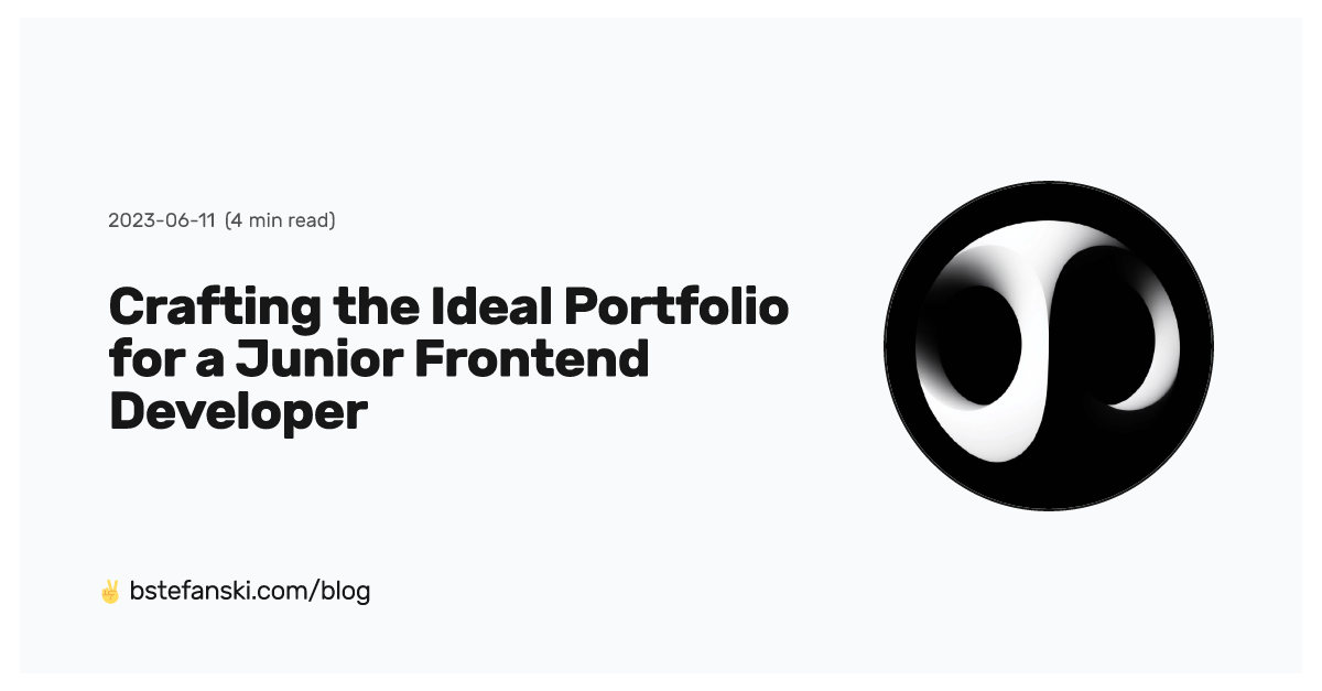 Crafting the Ideal Portfolio for a Junior Frontend Developer