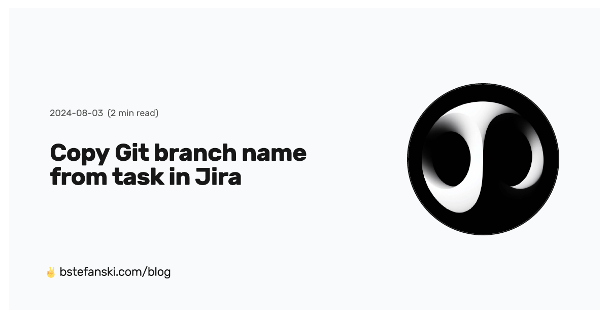 Copy Git branch name from task in Jira